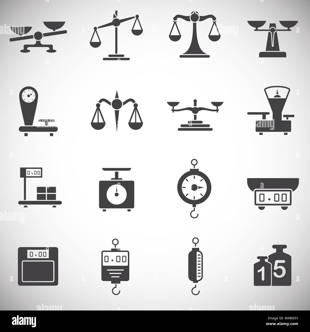 Scale related icons set on background for graphic and web design ...