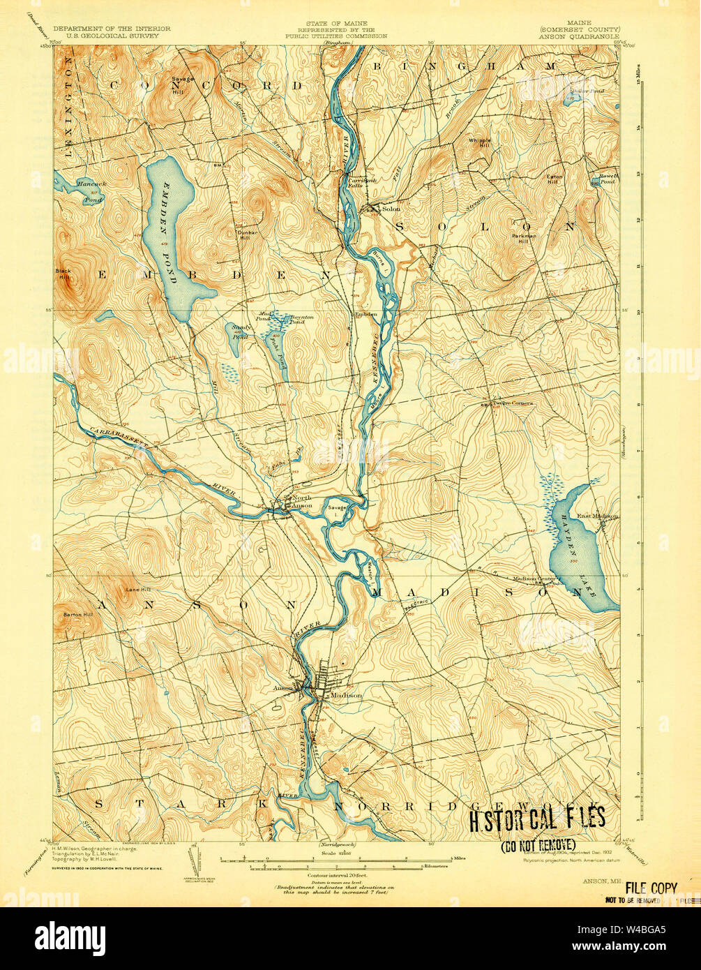 Map of anson hi-res stock photography and images - Alamy