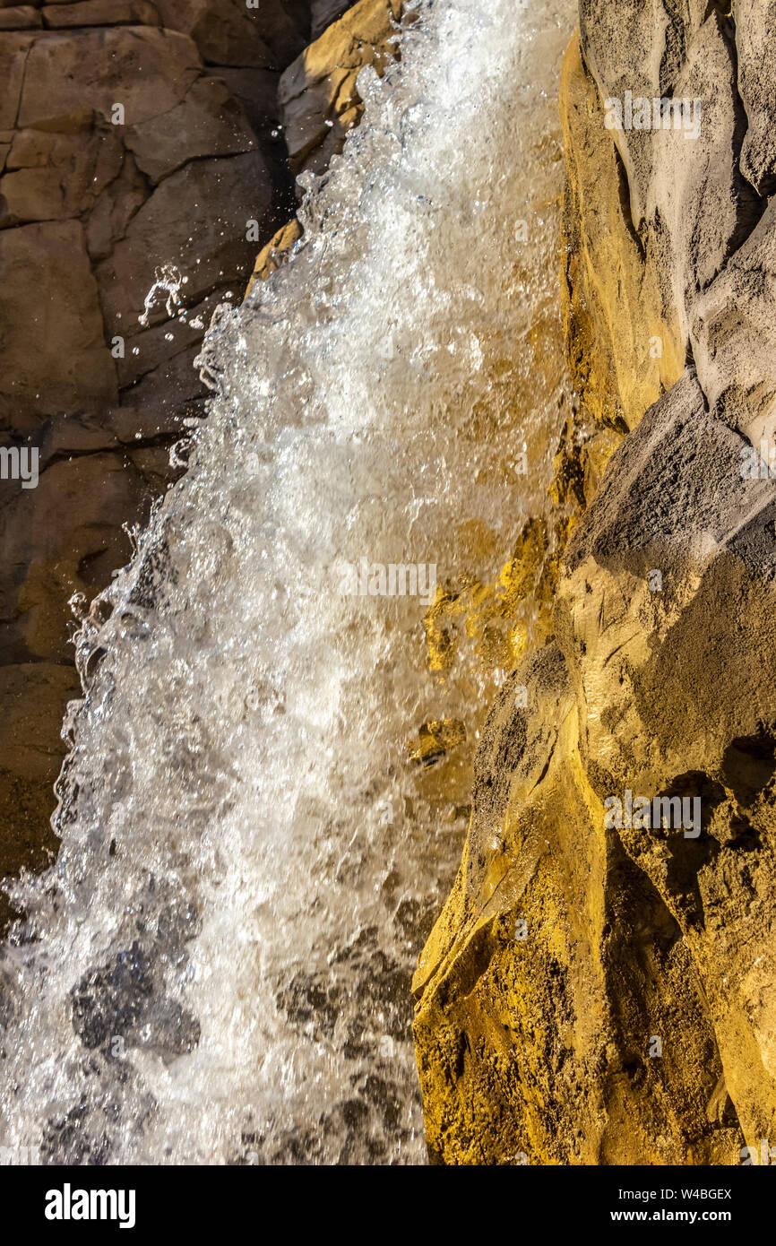 Decorative large waterfall for tourists in the city Stock Photo - Alamy