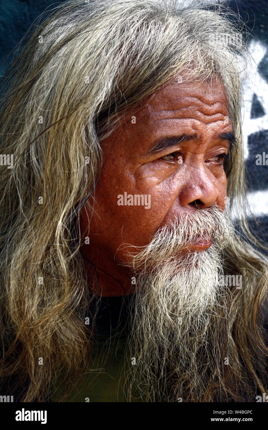ANTIPOLO CITY, PHILIPPINES - JULY 19, 2019: A senior Filipino man with ...