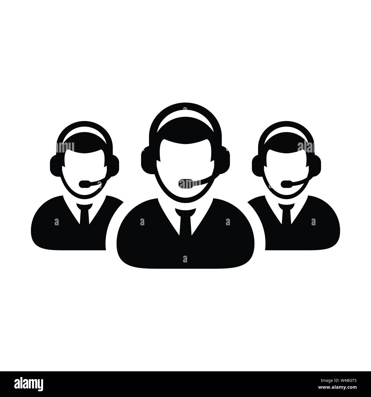 Telemarketing icon vector male business customer support service person ...