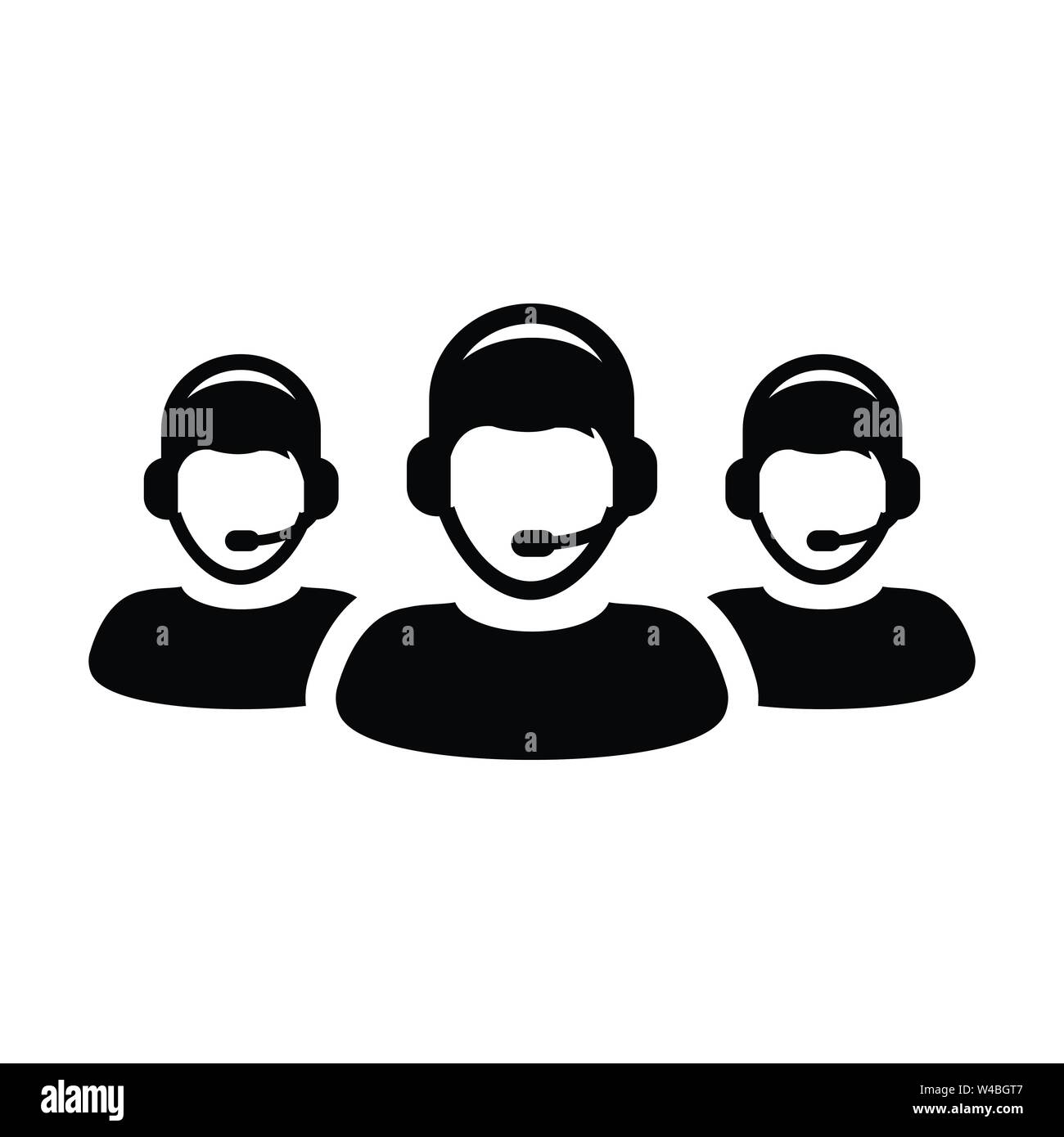 Customer service icon vector male business support person profile ...
