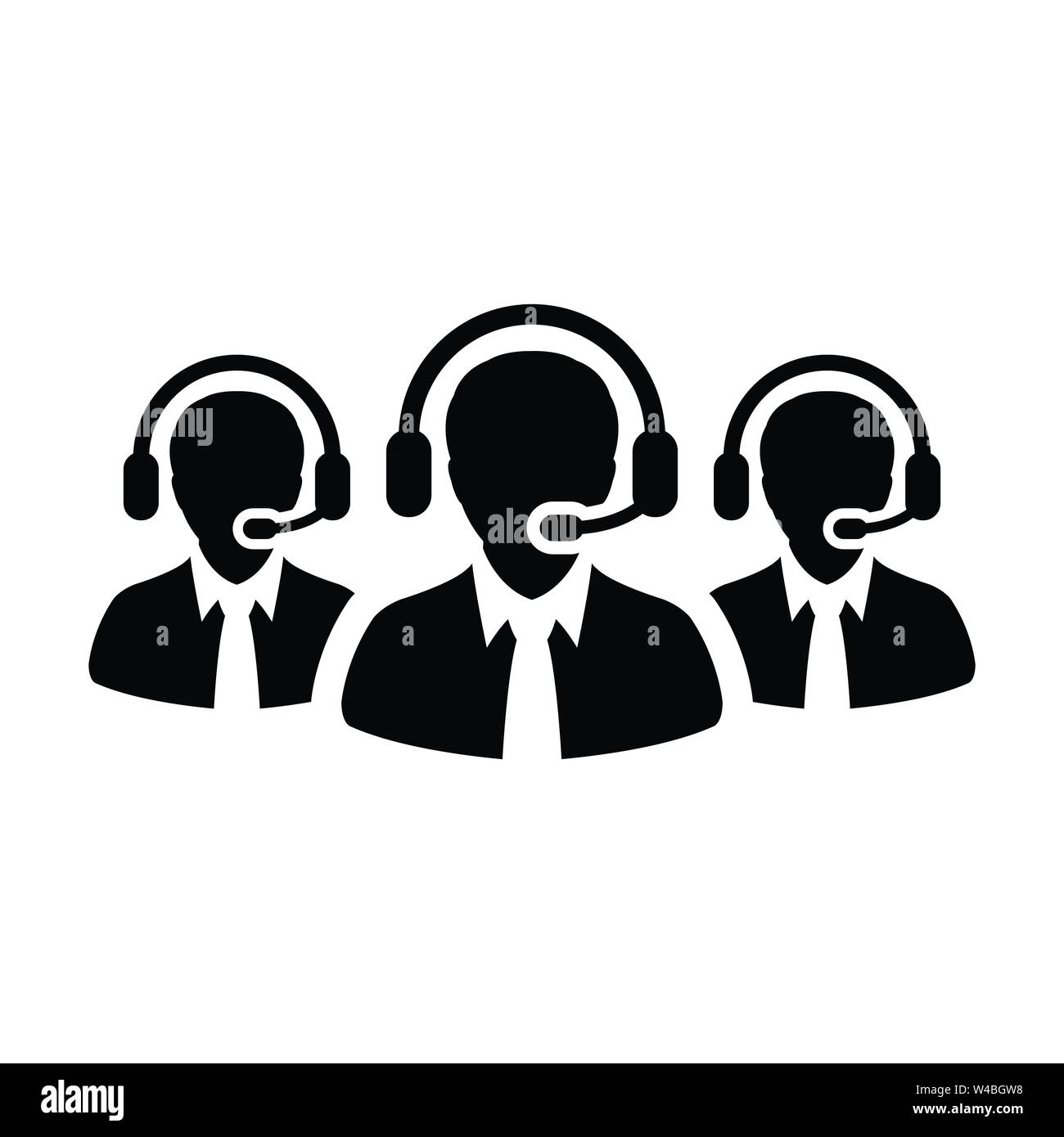 Assistant icon vector male business support customer service person ...