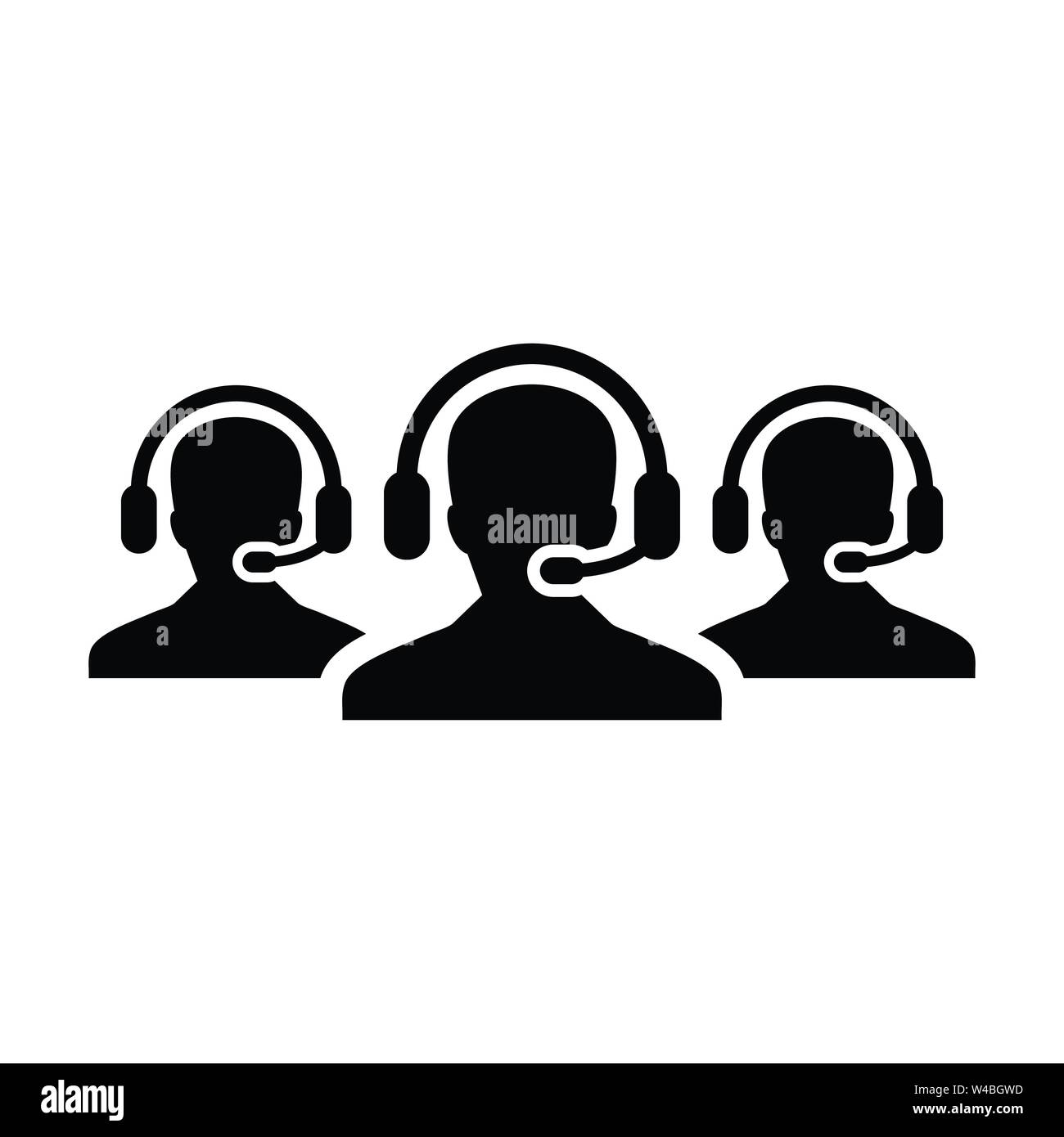 Customer helpline icon vector male business support service person ...