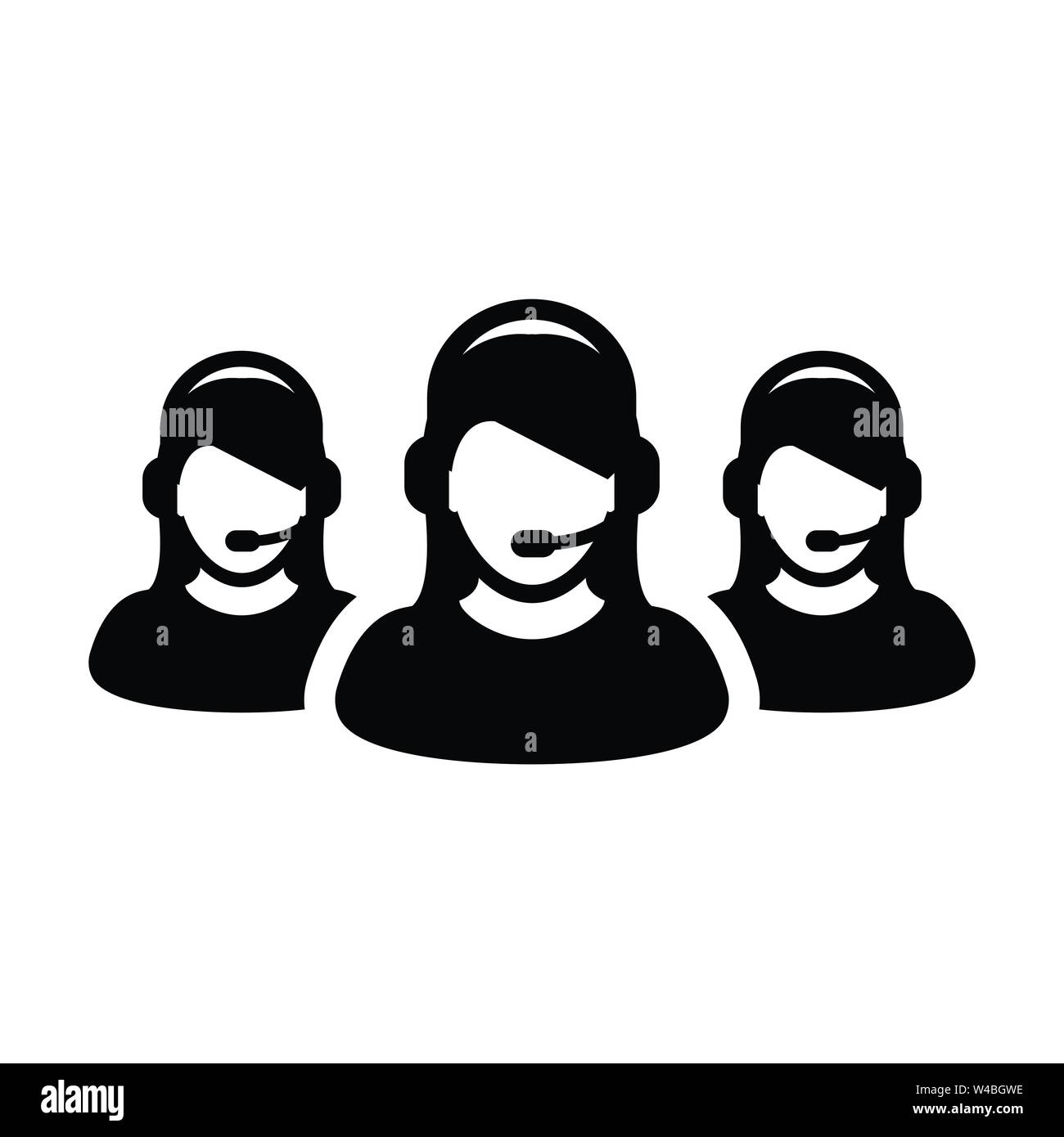 Service icon vector female customer care business support person ...