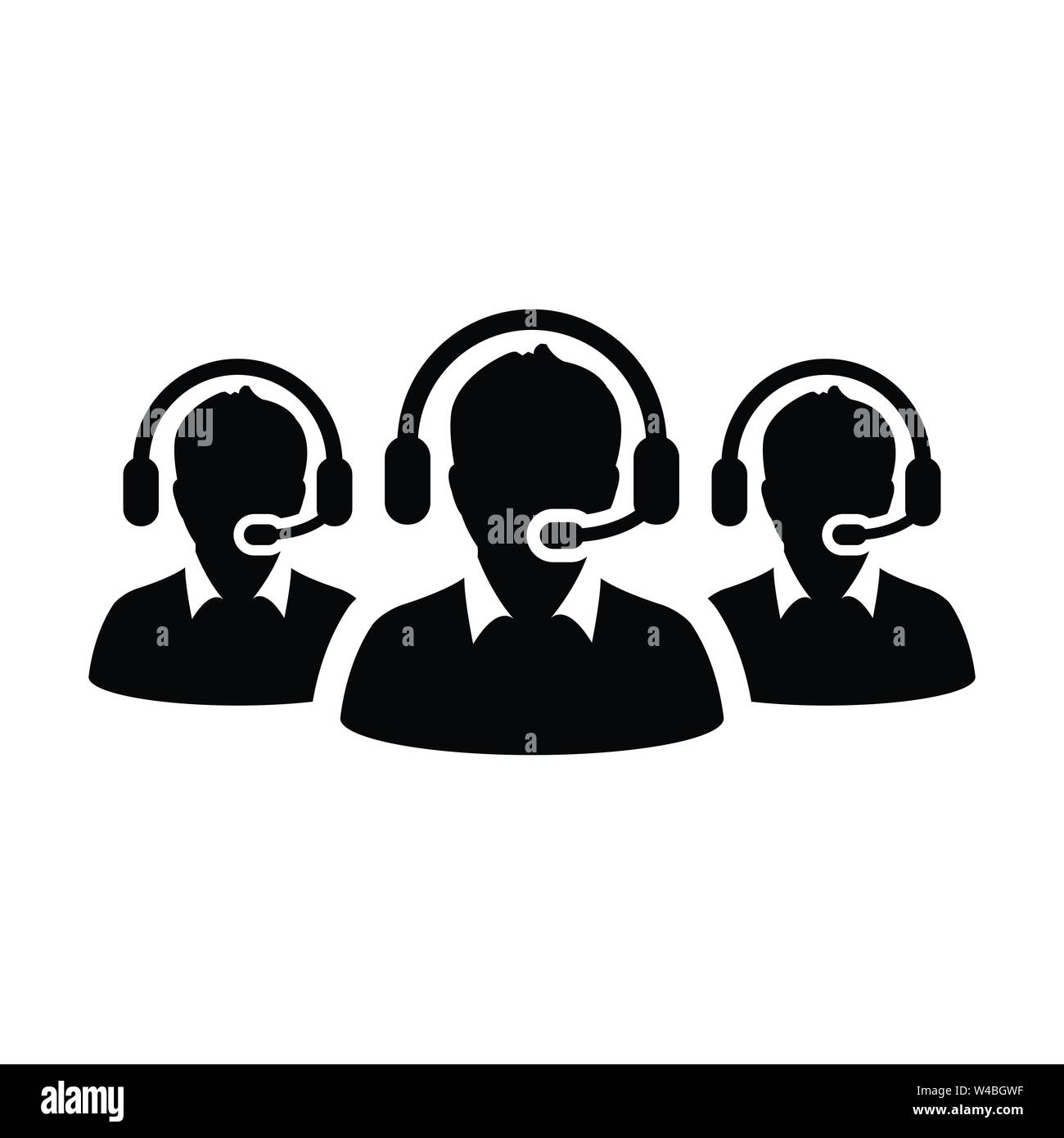 Technical support icon vector male business customer service person ...