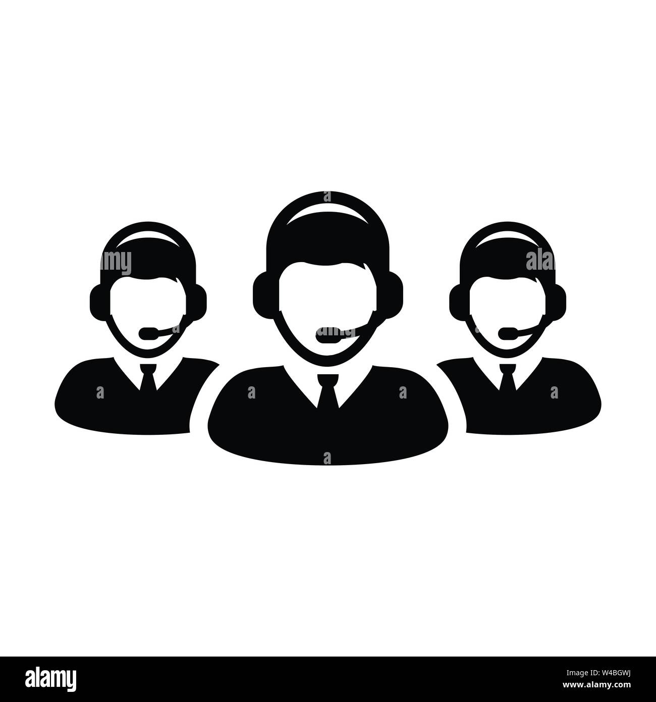 Boy with telephone headset Stock Vector Images - Alamy