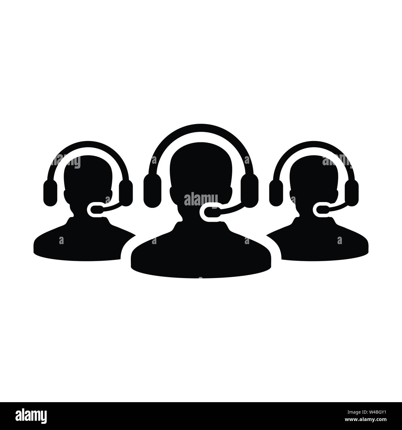 Customer service icon vector male business support person profile ...