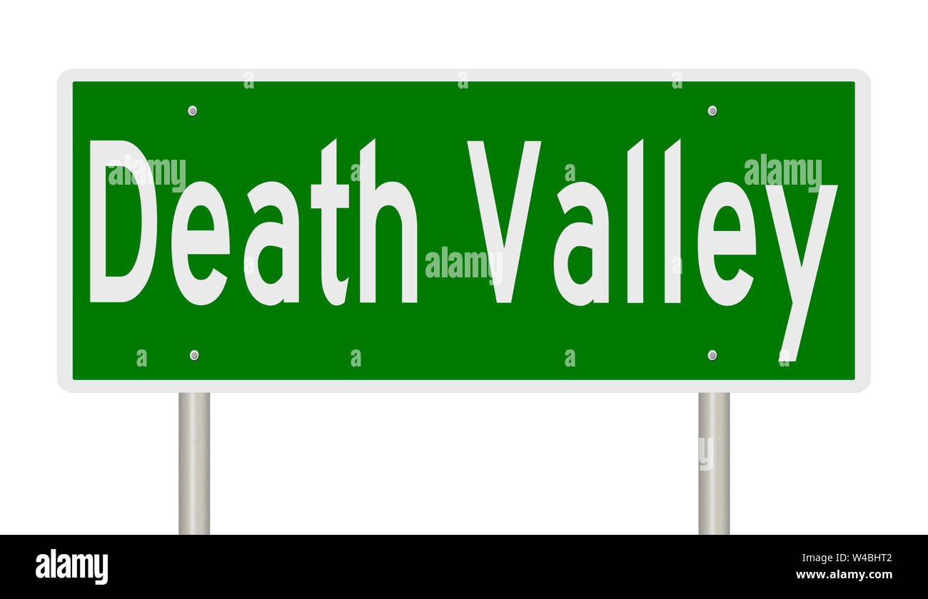 Death valley road sign Cut Out Stock Images & Pictures - Alamy