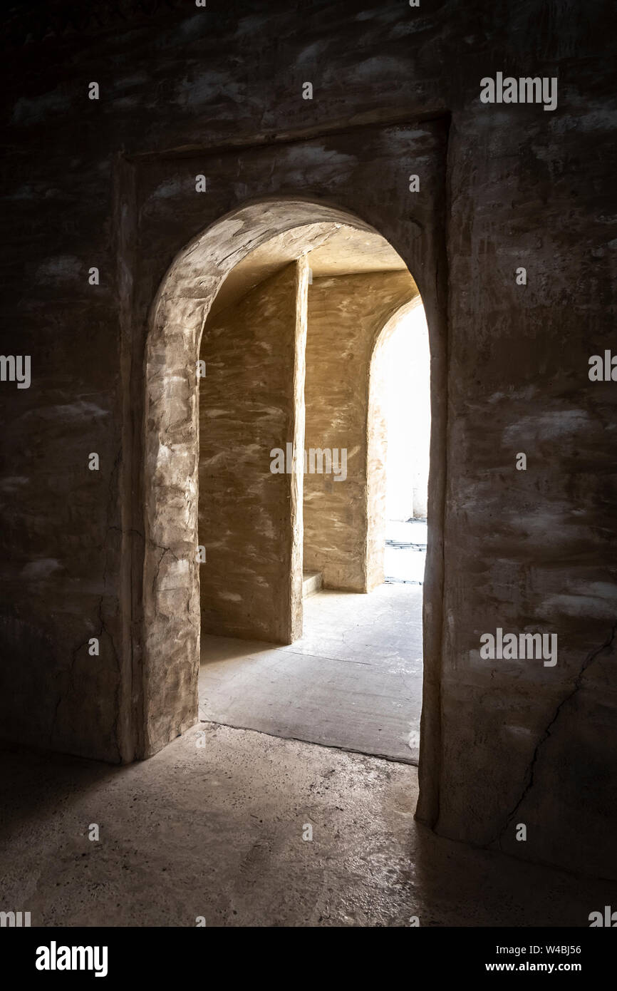 Inside the old arabic stone fortress premises Stock Photo - Alamy