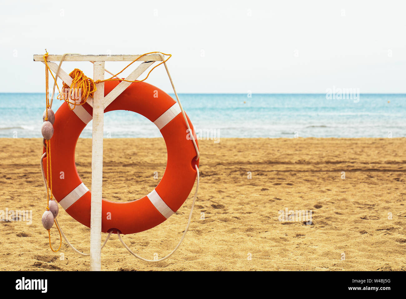 Beach sea safety ring hi-res stock photography and images - Alamy