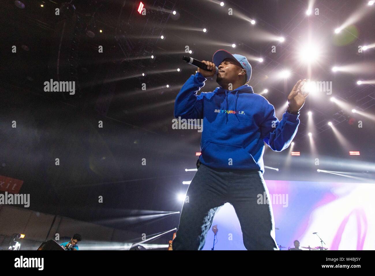 July 21, 2019 - Chicago, Illinois, U.S - Rapper TAYLOR BENNETT during ...