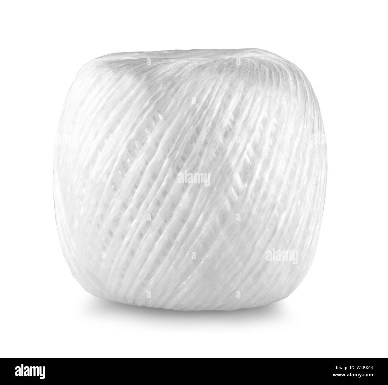 coil of white nylon rope isolated on white background Stock Photo - Alamy