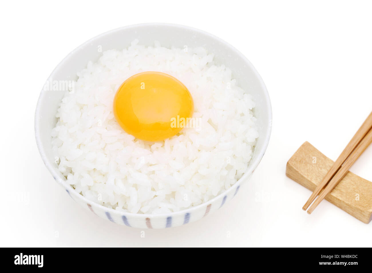 Japanese cooked rice with raw egg, Tamago kake gohan Stock Photo - Alamy