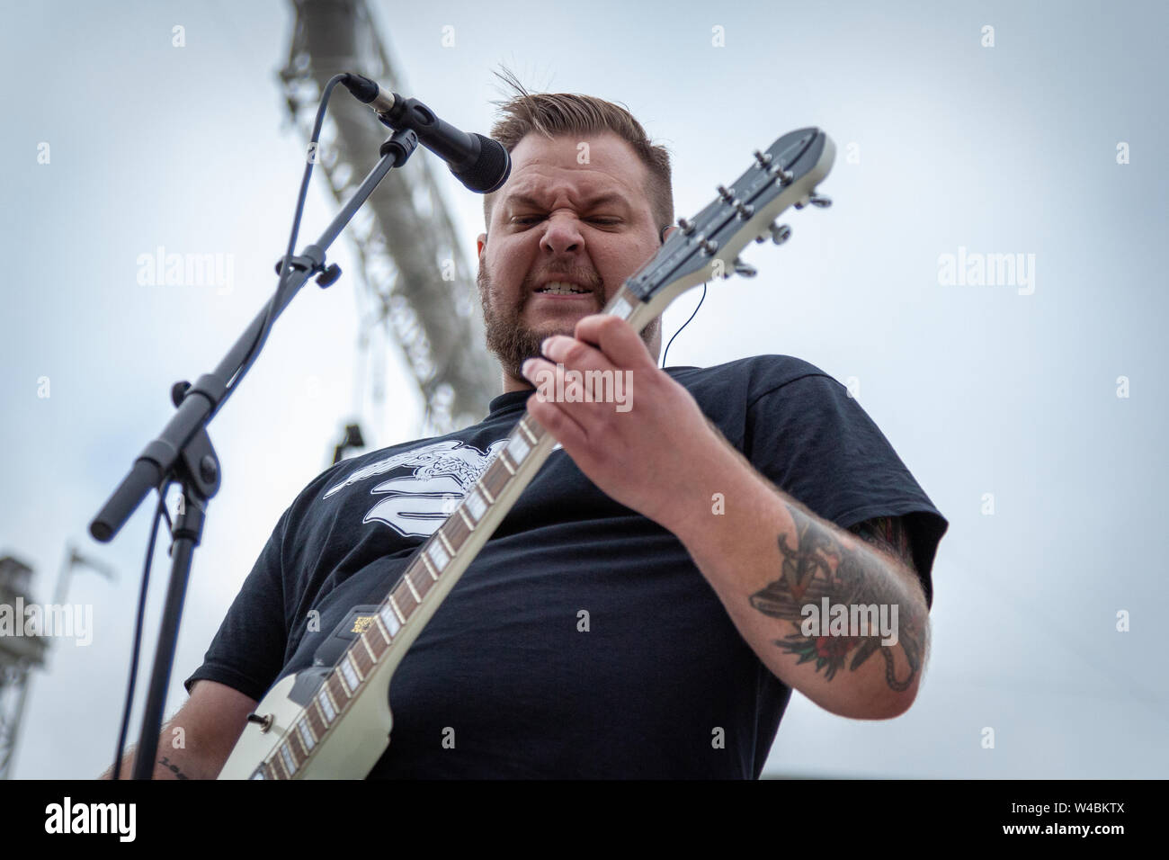 Trondheim, Norway - July 13th, 2019. The Norwegian rock band Bokassa ...