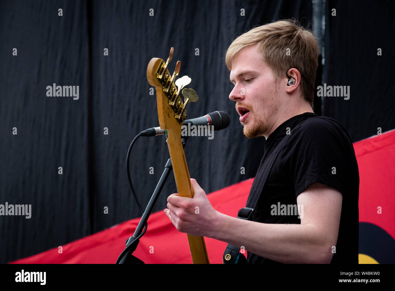 Trondheim, Norway - July 13th, 2019. The Norwegian rock band Bokassa ...