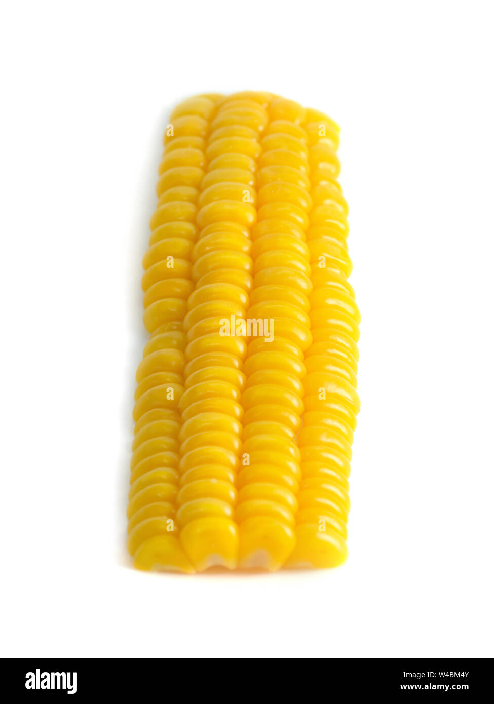 Cooked corn on white background Stock Photo - Alamy