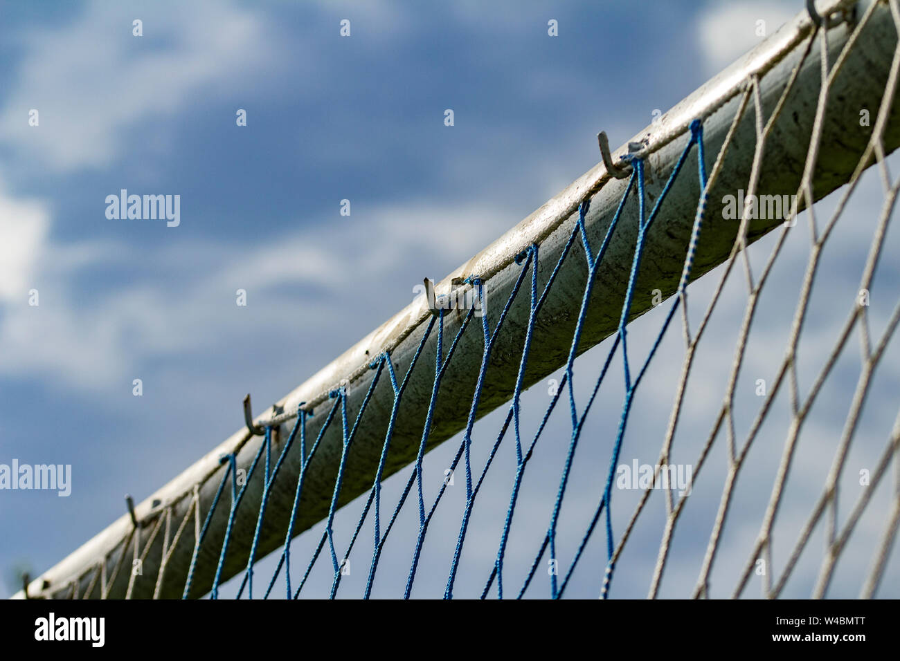 Goal football stadium blue sky sky sky white clouds hi-res stock ...