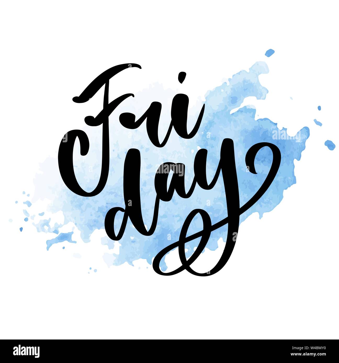 Hand lettering happy friday inscription isolated on white background ...