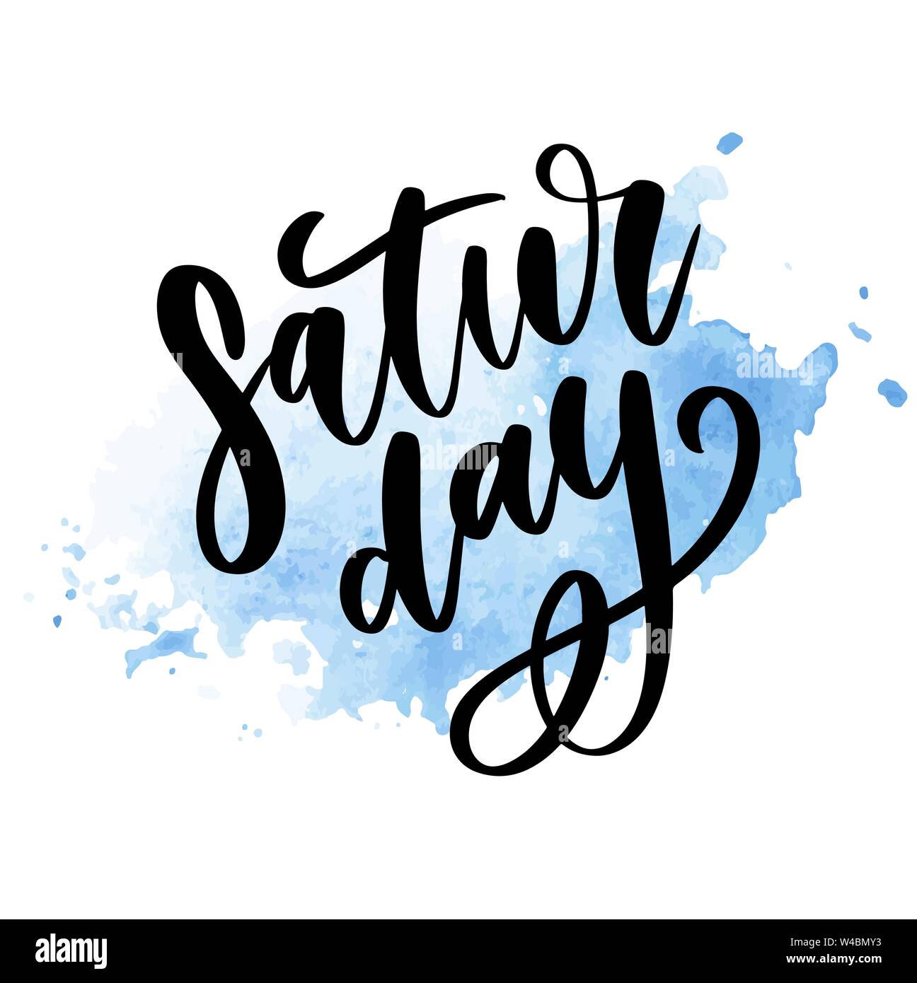 Saturday logo template vector lettering calligraphy Stock Vector Image ...