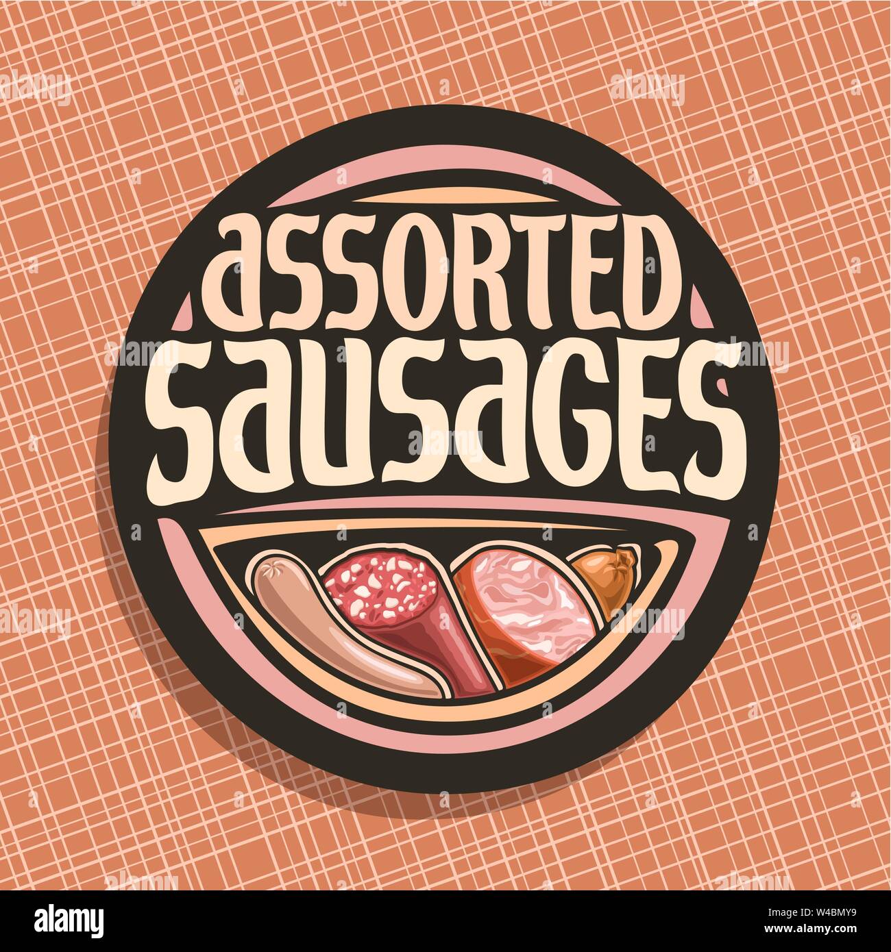 Delicatessen sausage meat icon hi-res stock photography and images - Alamy