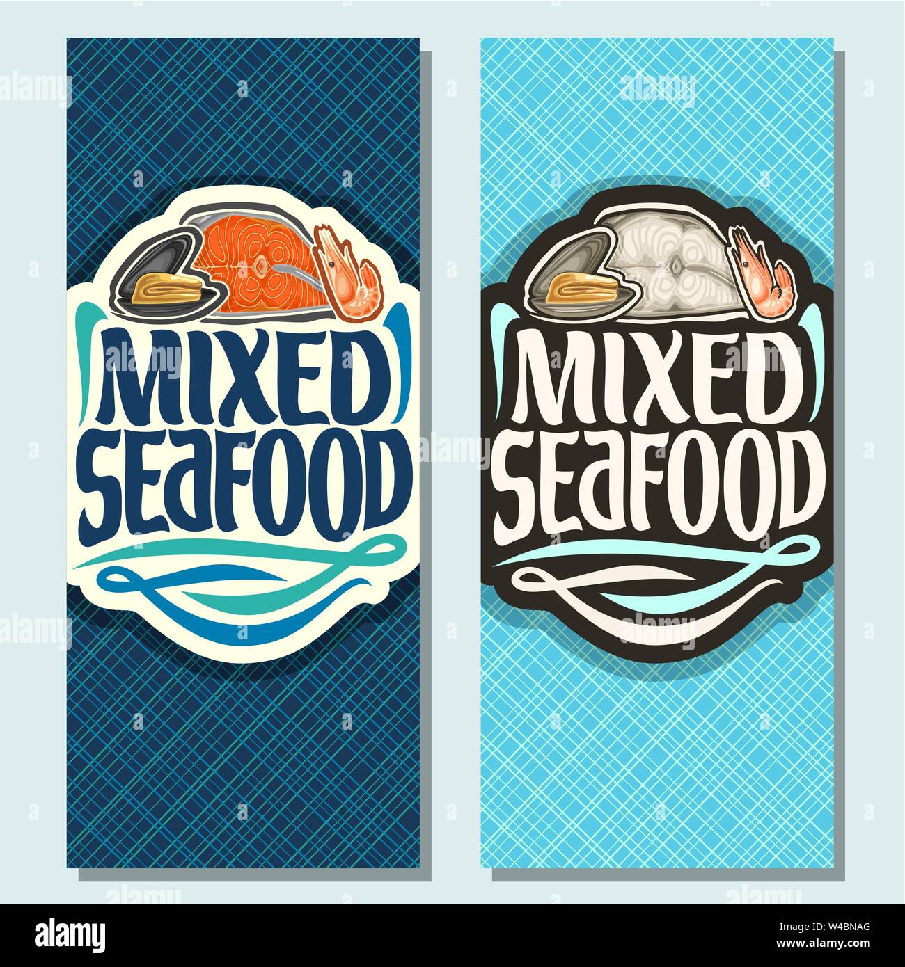 Vector vertical banners for Seafood Stock Vector Image & Art - Alamy