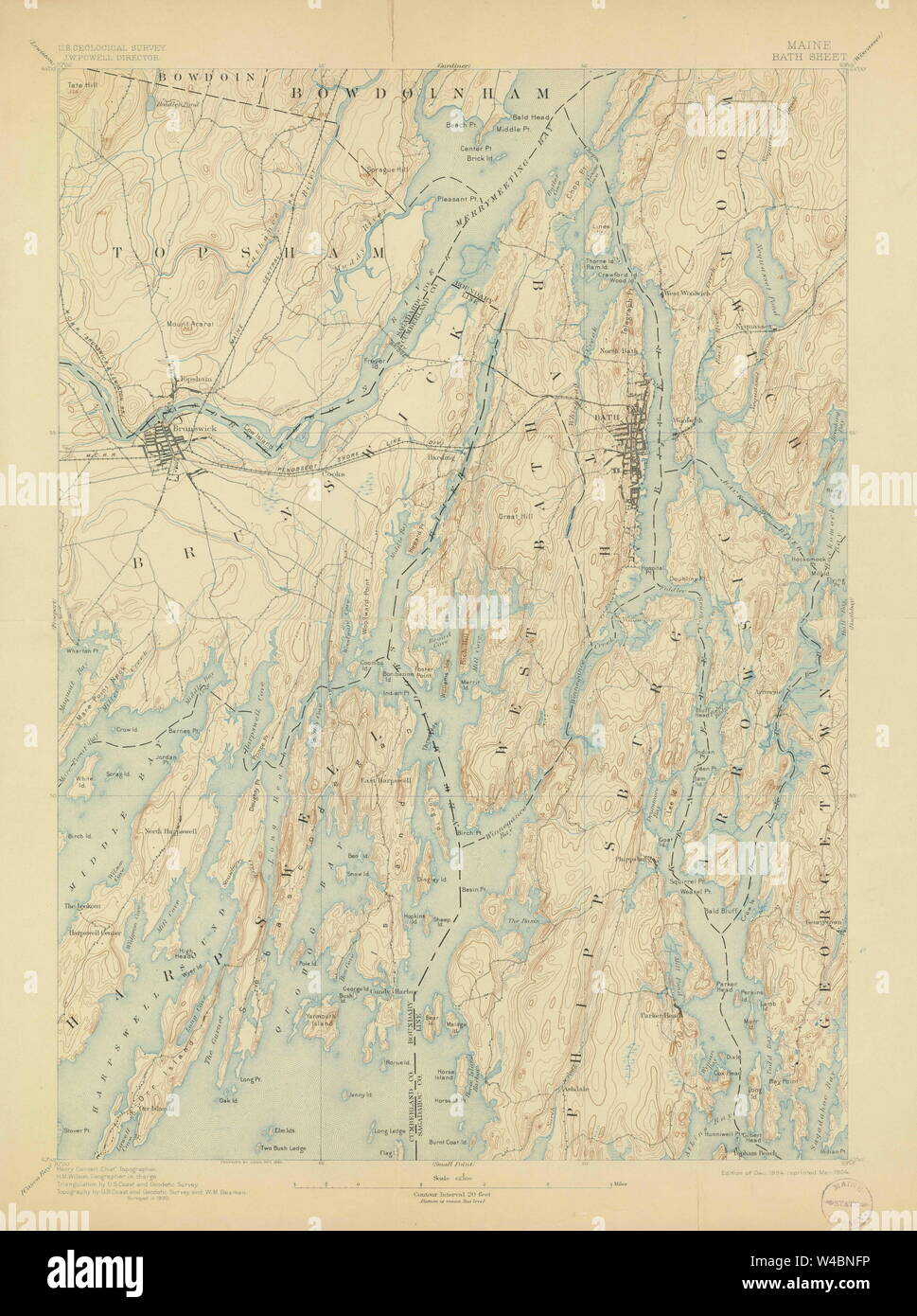 Map of bath maine hi-res stock photography and images - Alamy