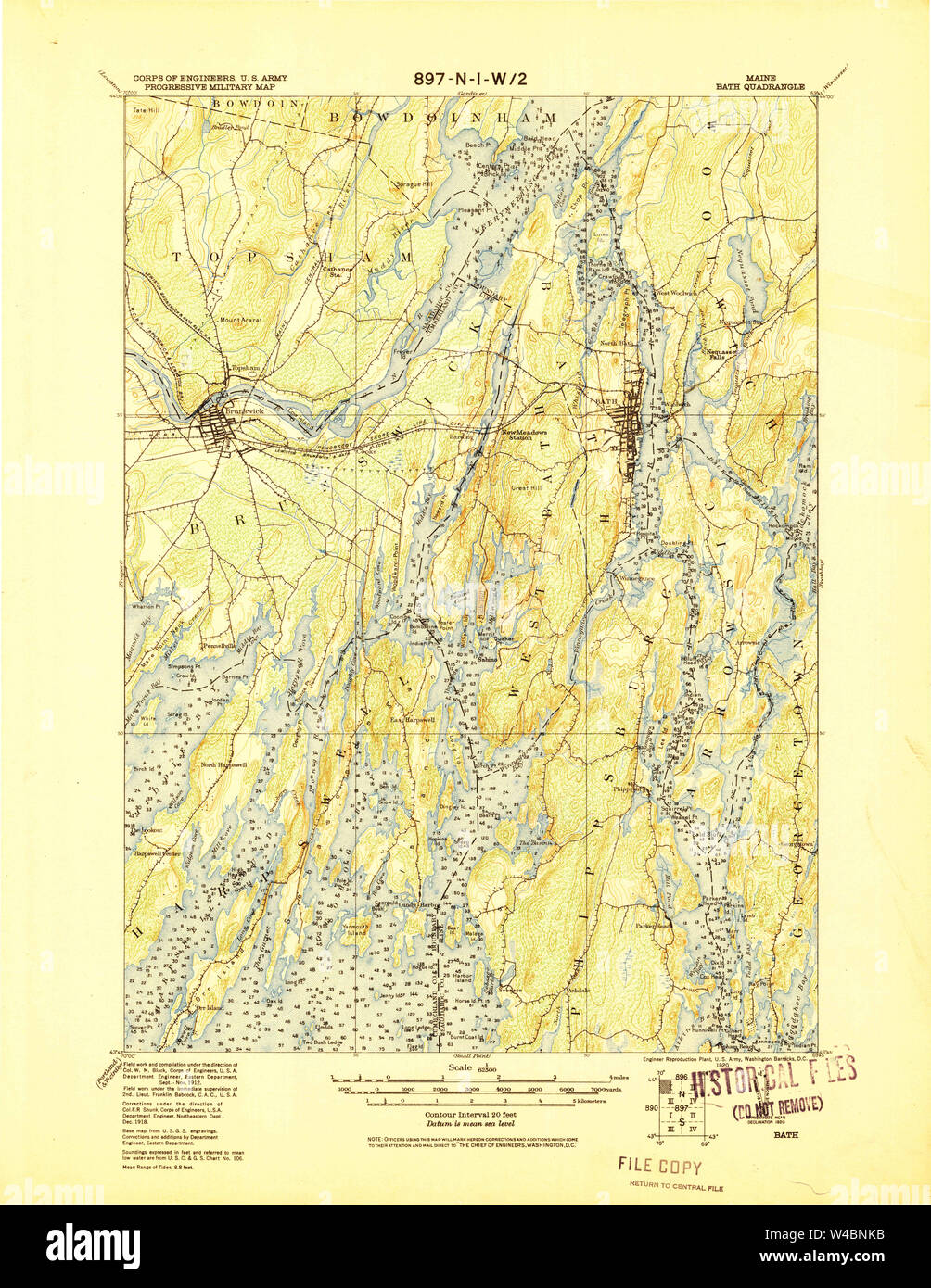 Map of bath maine hi-res stock photography and images - Alamy