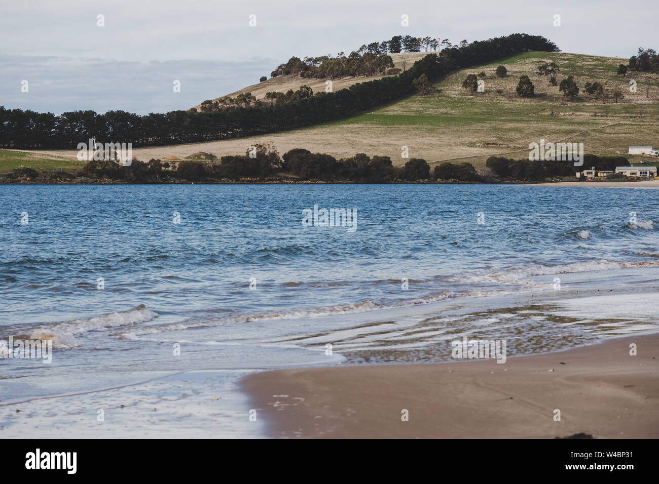 sunny Australian beach in Cremorne, Tasmania looking beautiful and ...
