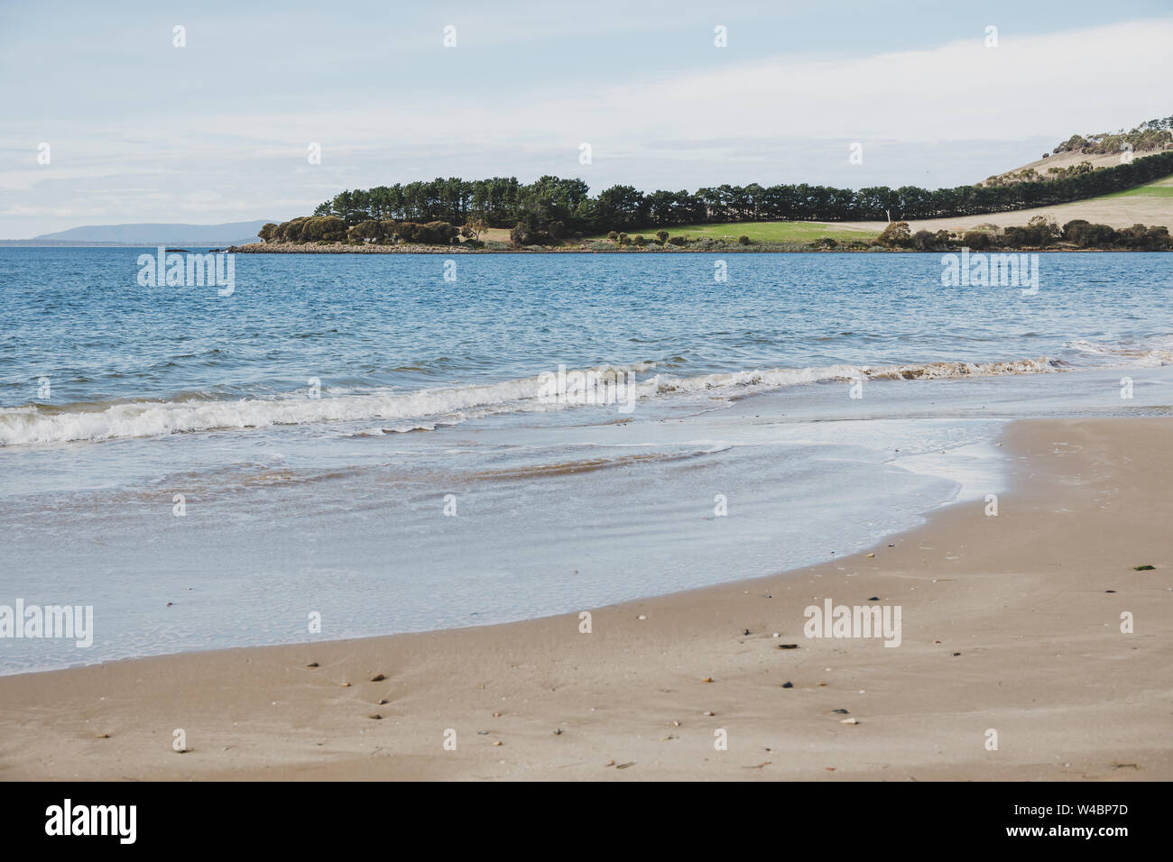 sunny Australian beach in Cremorne, Tasmania looking beautiful and ...