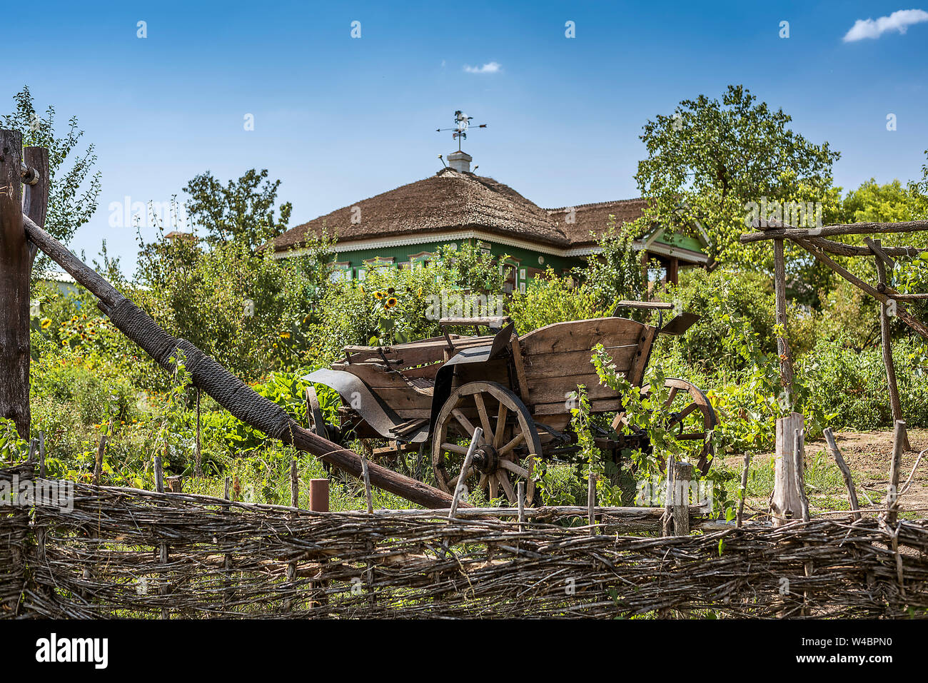 The courtyard of the Cossack house - baz Stock Photo - Alamy