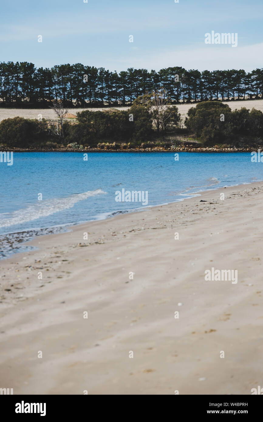 sunny Australian beach in Cremorne, Tasmania looking beautiful and ...