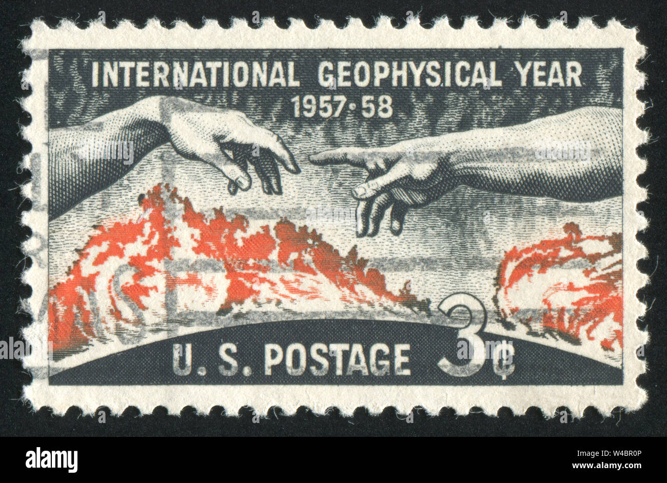 UNITED STATES - CIRCA 1958: stamp printed by United states, shows Solar ...