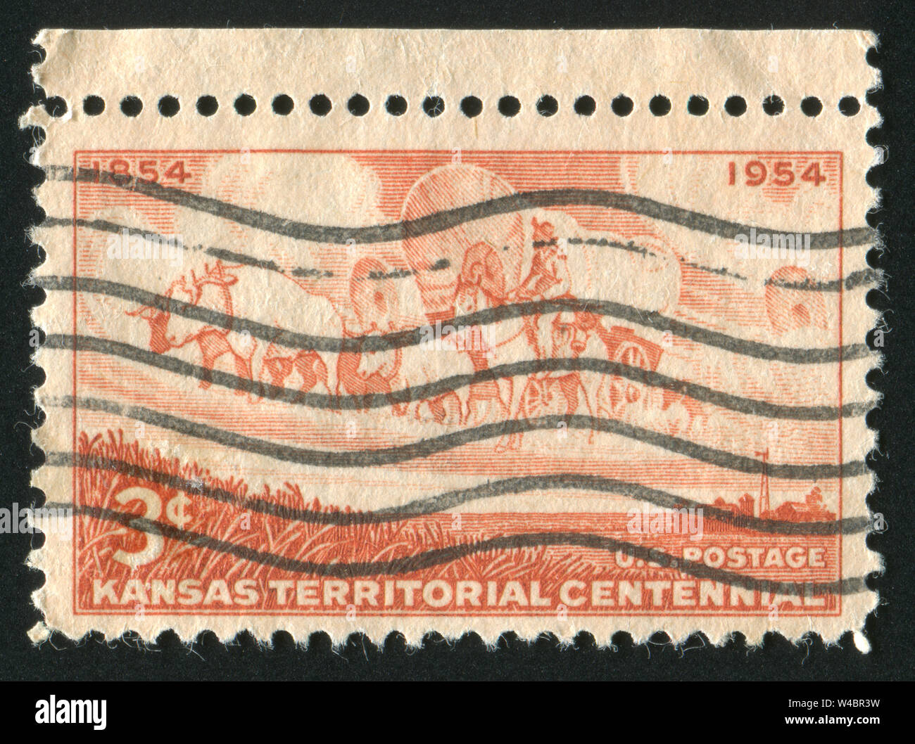 UNITED STATES - CIRCA 1954: stamp printed by United states, shows Wheat ...