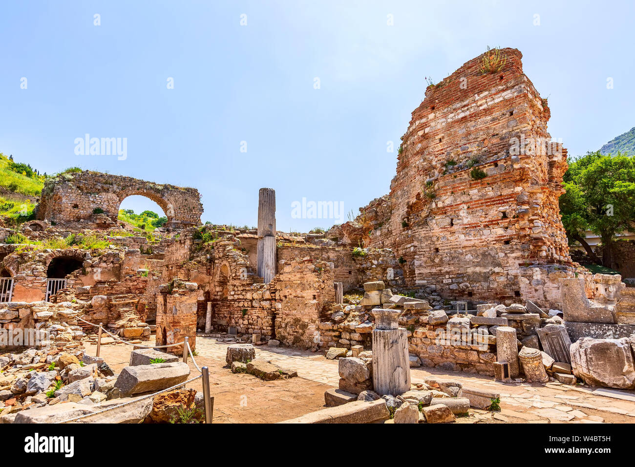 Old ruins of Ephesus or Efes famous site in Turkey Stock Photo - Alamy