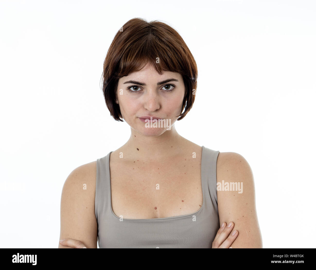 Severe looking woman hi-res stock photography and images - Alamy