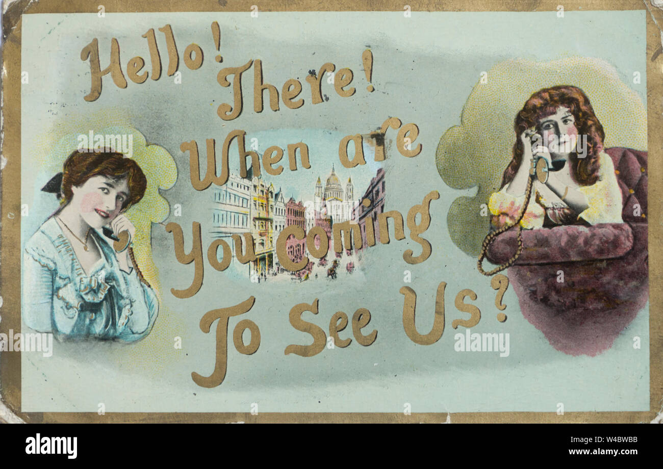 Vintage us postcard hi-res stock photography and images - Alamy
