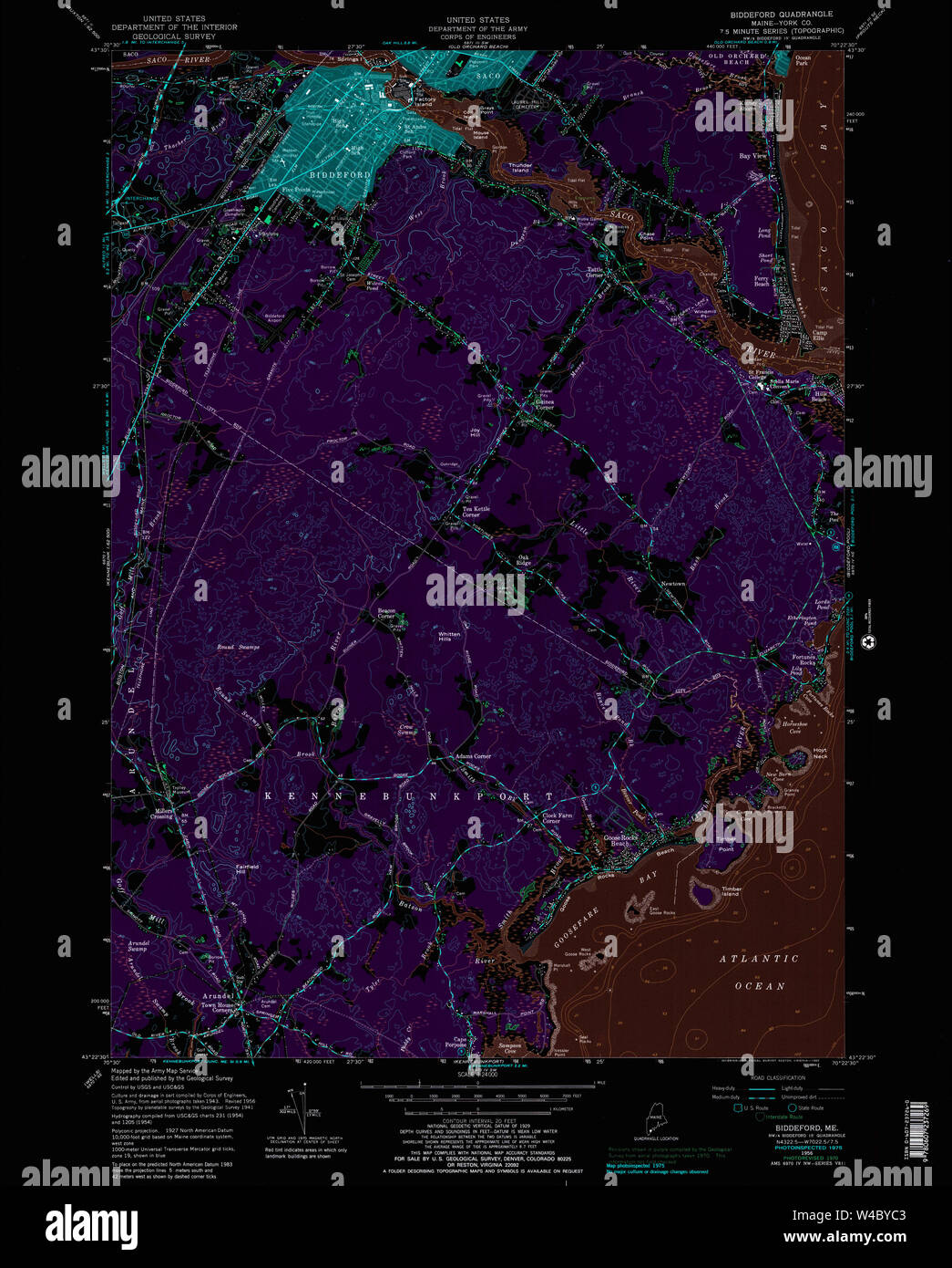 Map of biddeford hi-res stock photography and images - Alamy