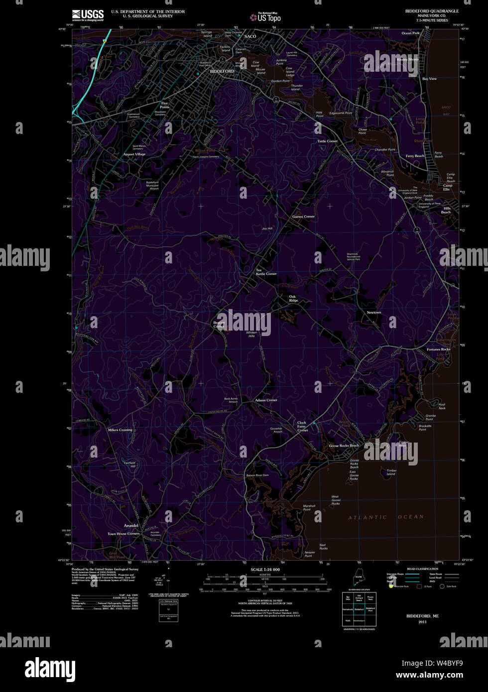Maine USGS Historical Map Biddeford 20110830 TM Inversion Restoration ...