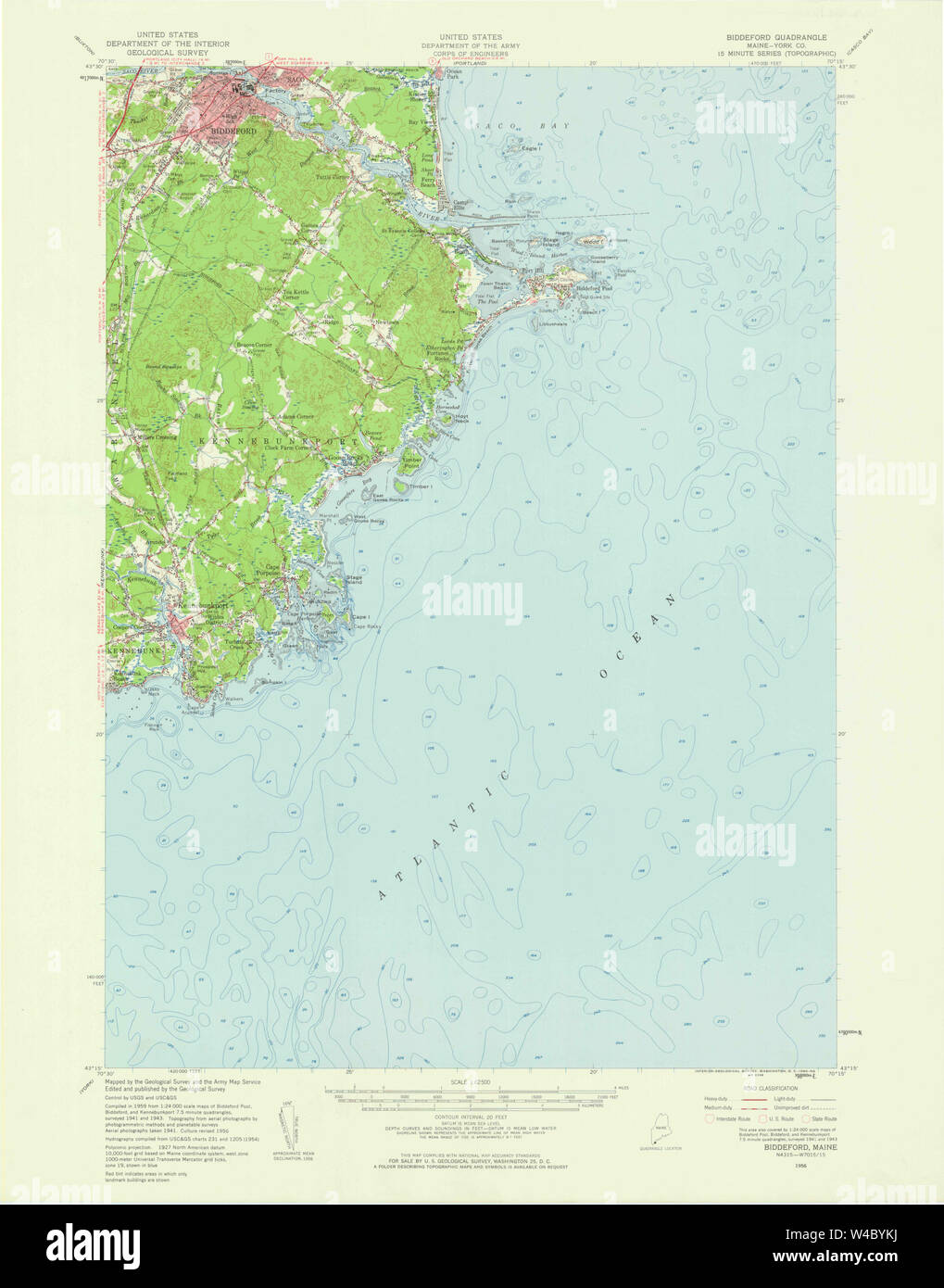 Map of biddeford hi-res stock photography and images - Alamy