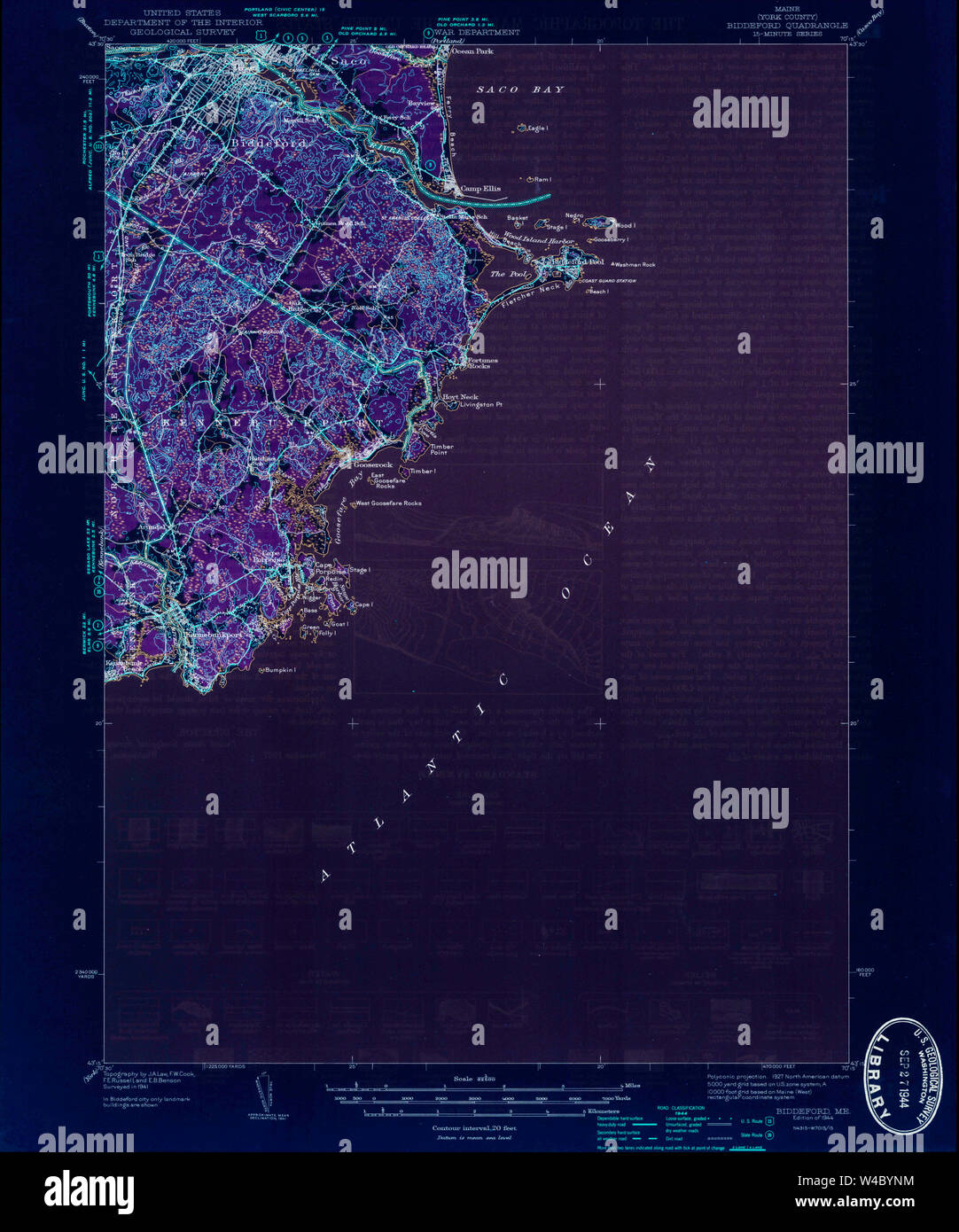 Map of biddeford hi-res stock photography and images - Alamy