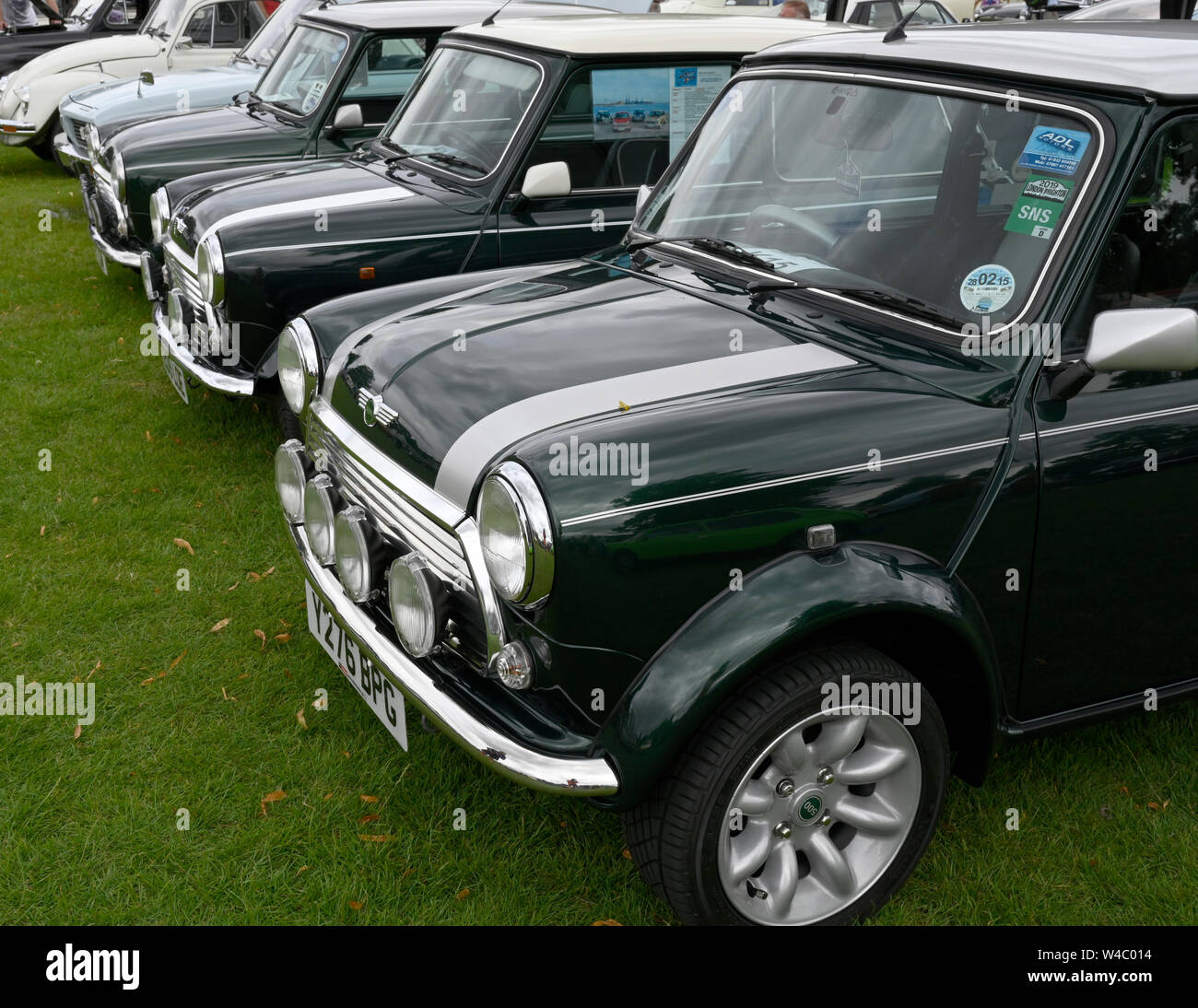 Line of vintage mini motor cars at a public motor show Stock Photo - Alamy