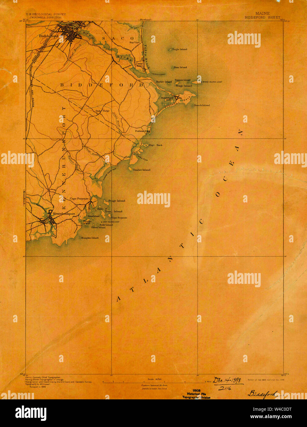 Map of biddeford hi-res stock photography and images - Alamy