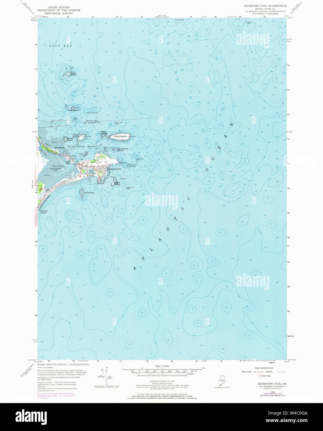 Maine USGS Historical Map Biddeford Pool 104918 1956 24000 Restoration ...