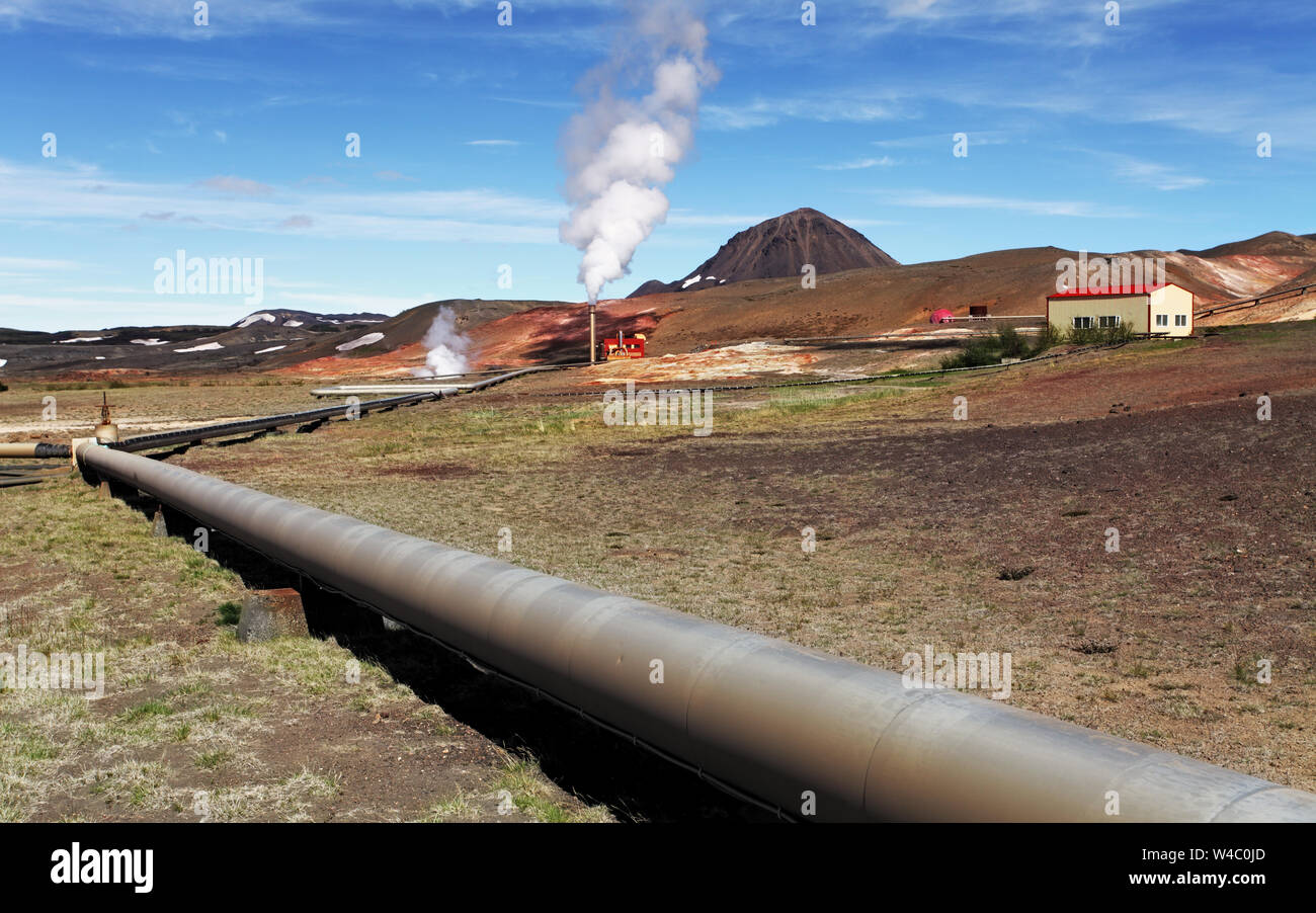 Geothermal power energy station - Iceland Stock Photo - Alamy