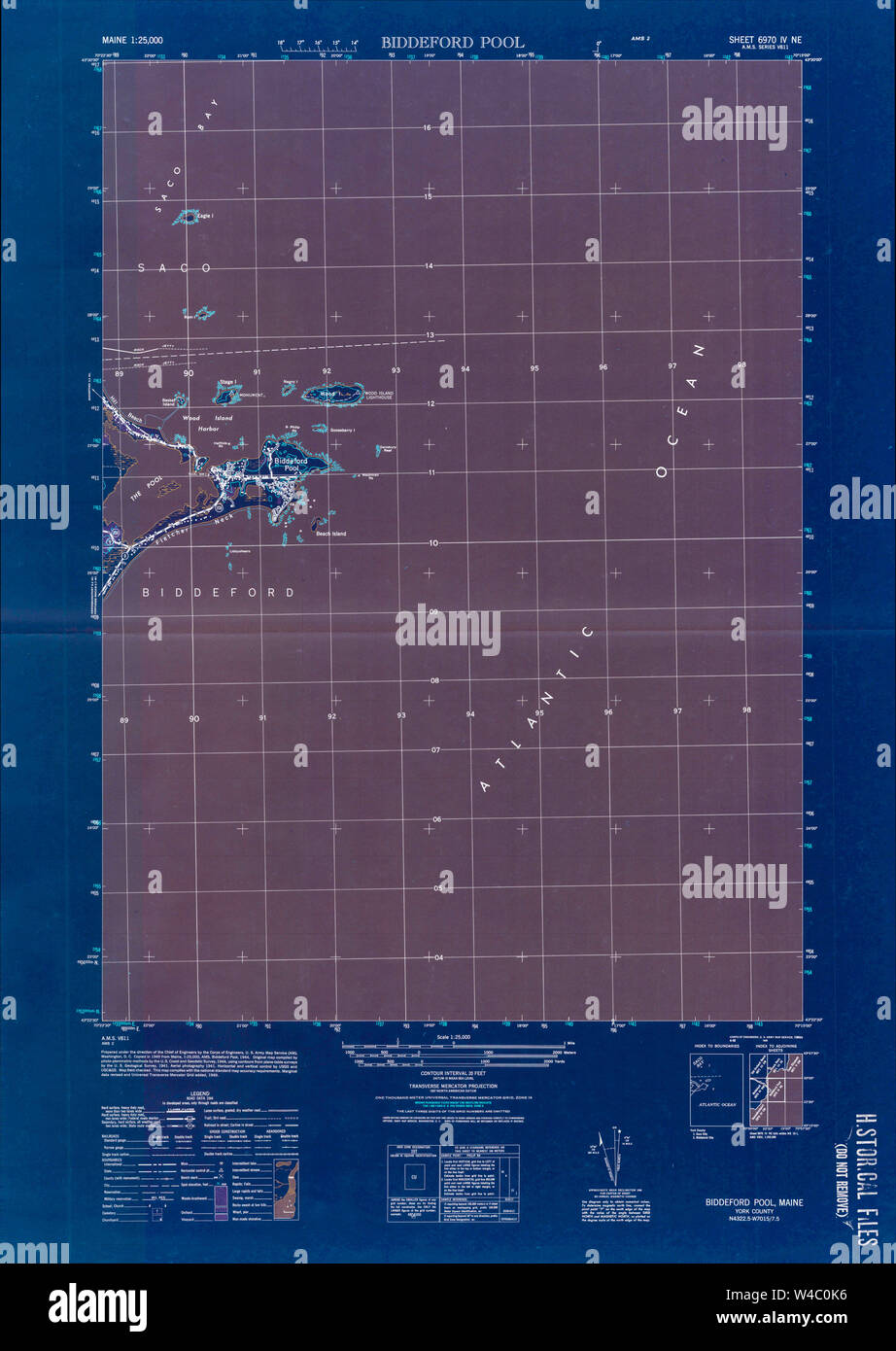Maine USGS Historical Map Biddeford Pool 806513 1949 25000 Inversion ...