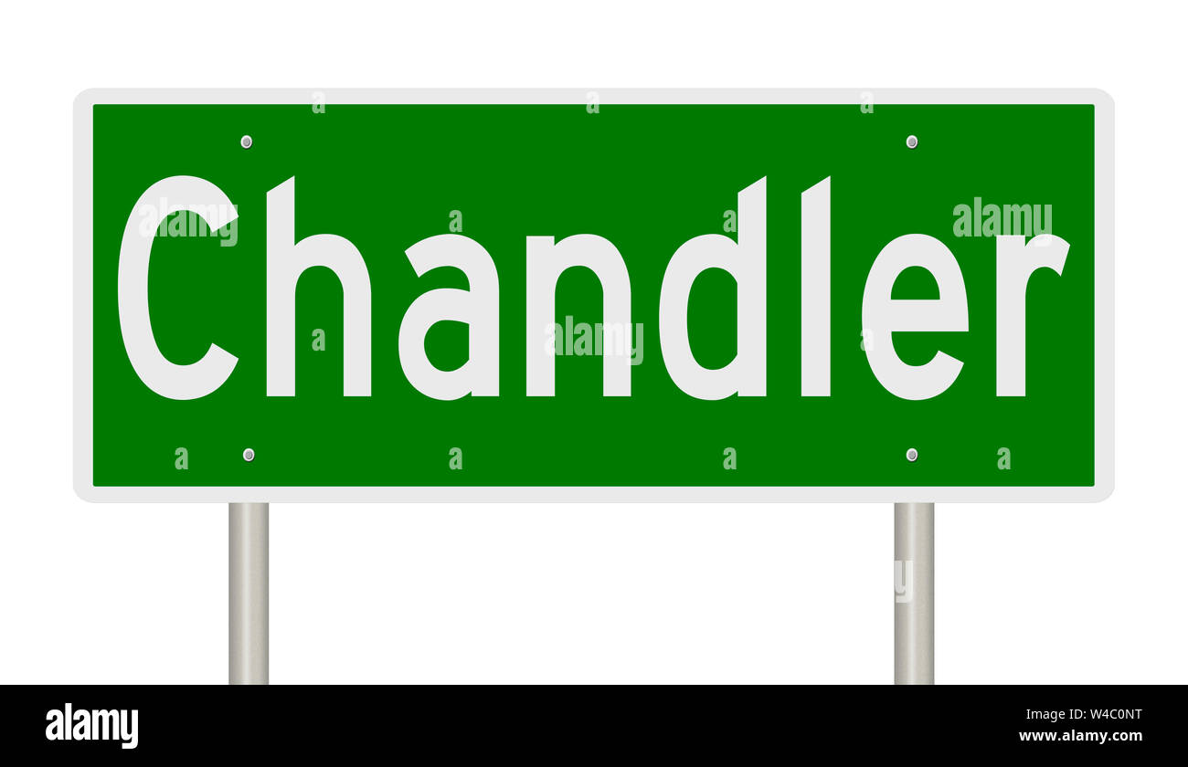 A rendering of a green highway sign for Chandler Arizona Stock Photo ...