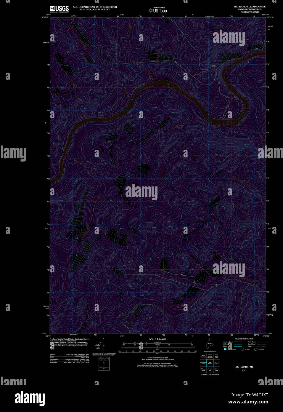 Map of big rapids hi-res stock photography and images - Alamy