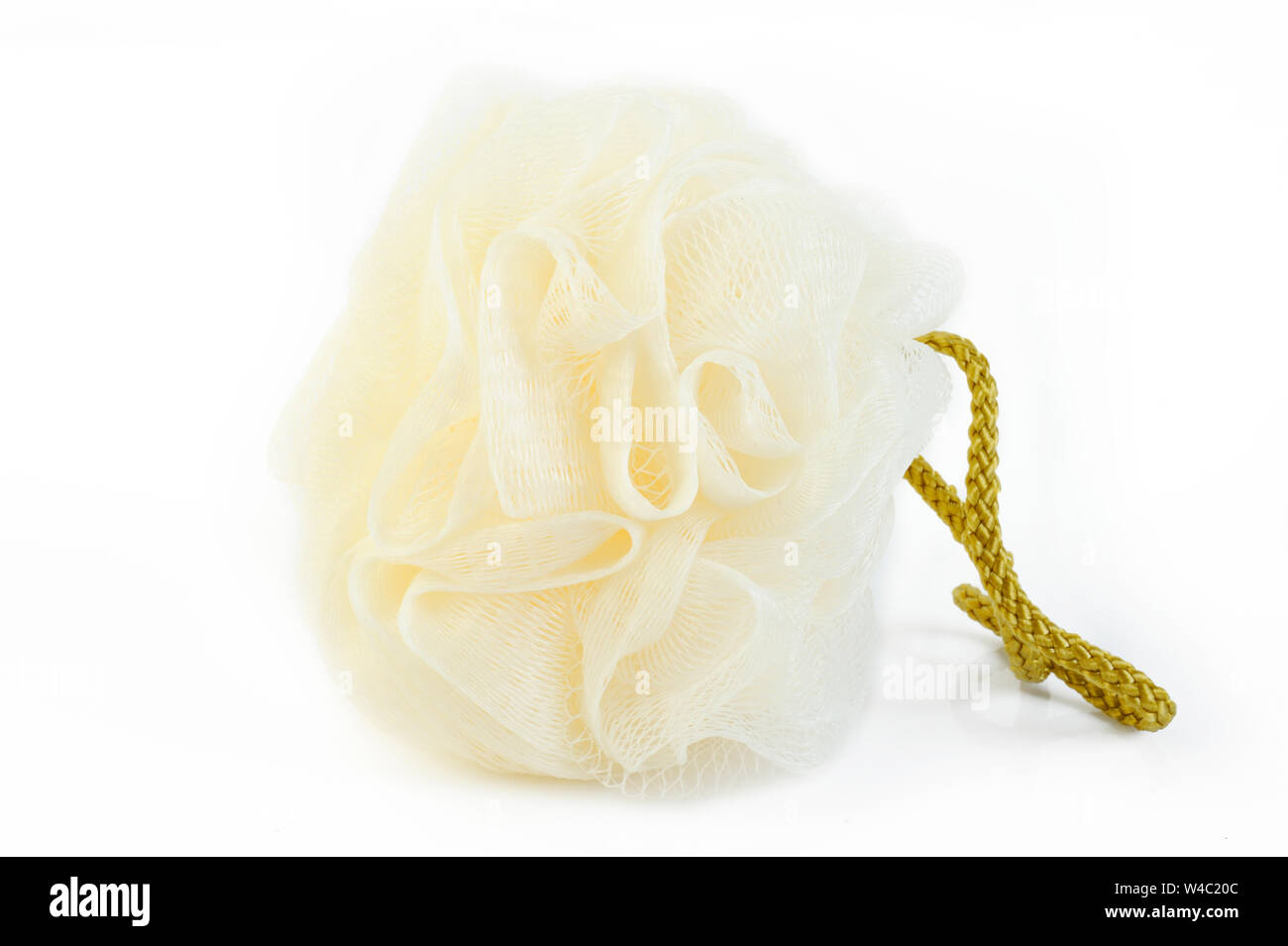 puff shower sponge isolated on white background Stock Photo - Alamy