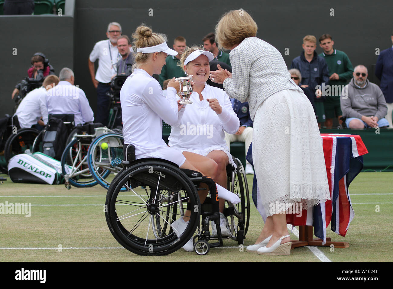 (L to R) Diede de Groot and Aniek van Koot of the Netherlands win the ...